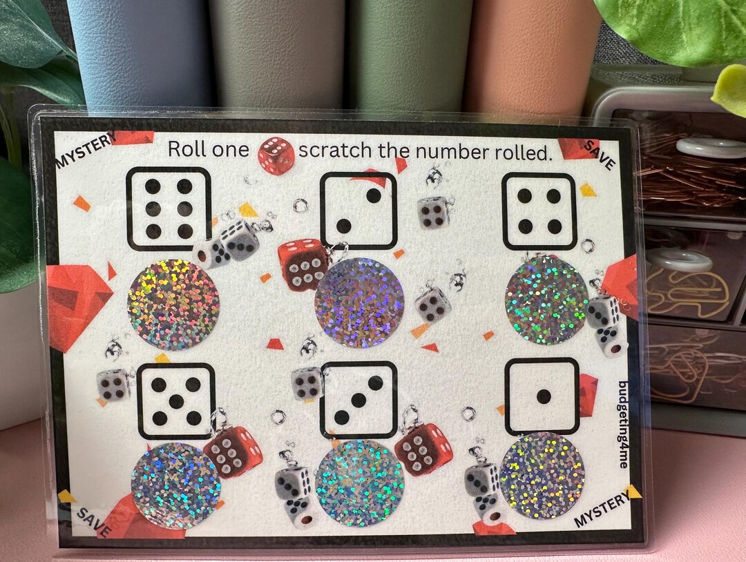 Roll the Dice Scratch off Savings Challenge - Etsy
