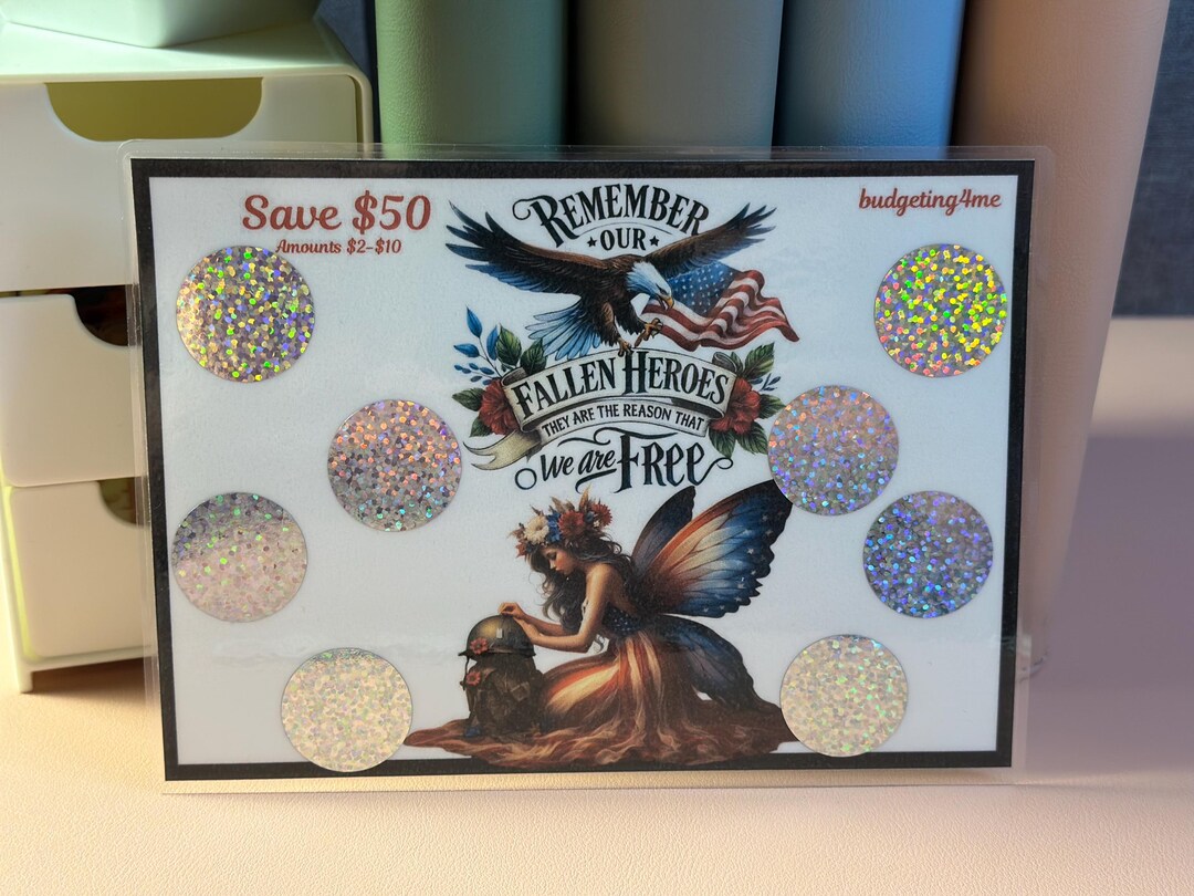 Memorial Day Remember the Fallen Scratch off Savings Challenge - Etsy