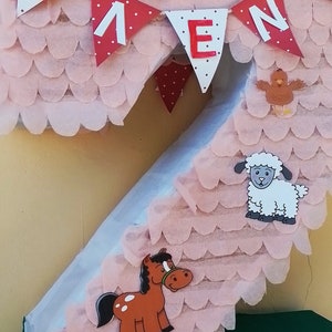 No#2 Custom Pinata With Farm's Animals, Pig,horse, Sheep, Cow and a ...