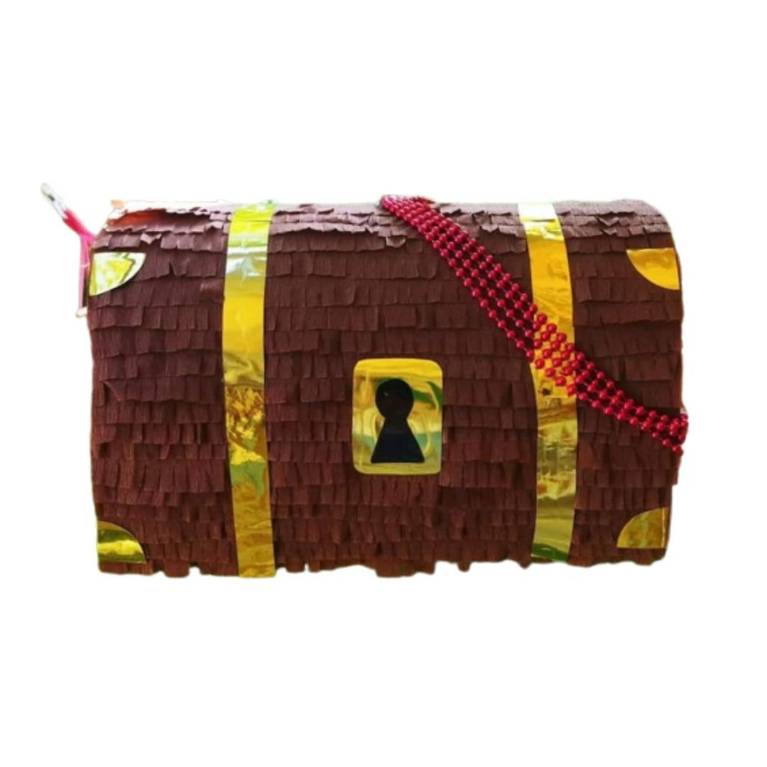 Treasure Box for Thematic Party, Brown With Gold Details Chest, Theme ...