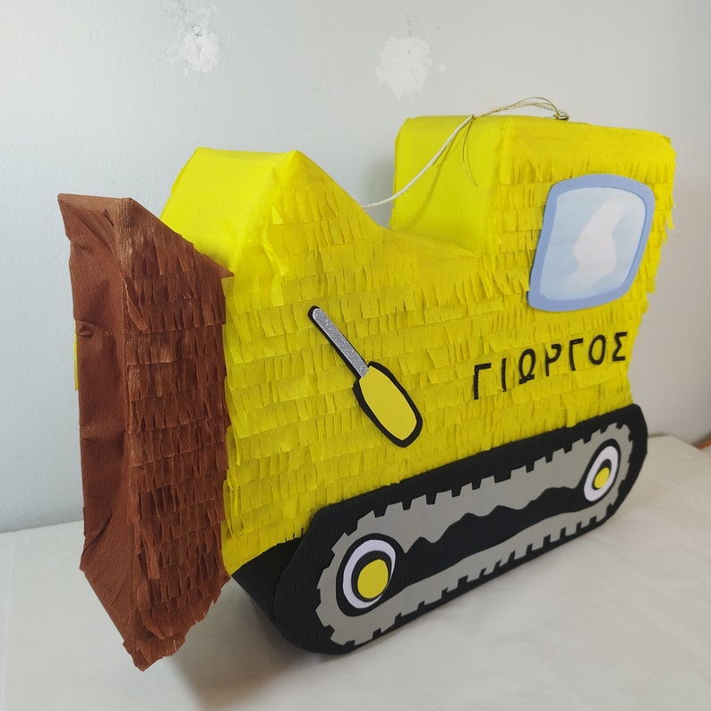Yellow Truck Pinata for Themed Party, Yellow Pinata, Birthday Party ...