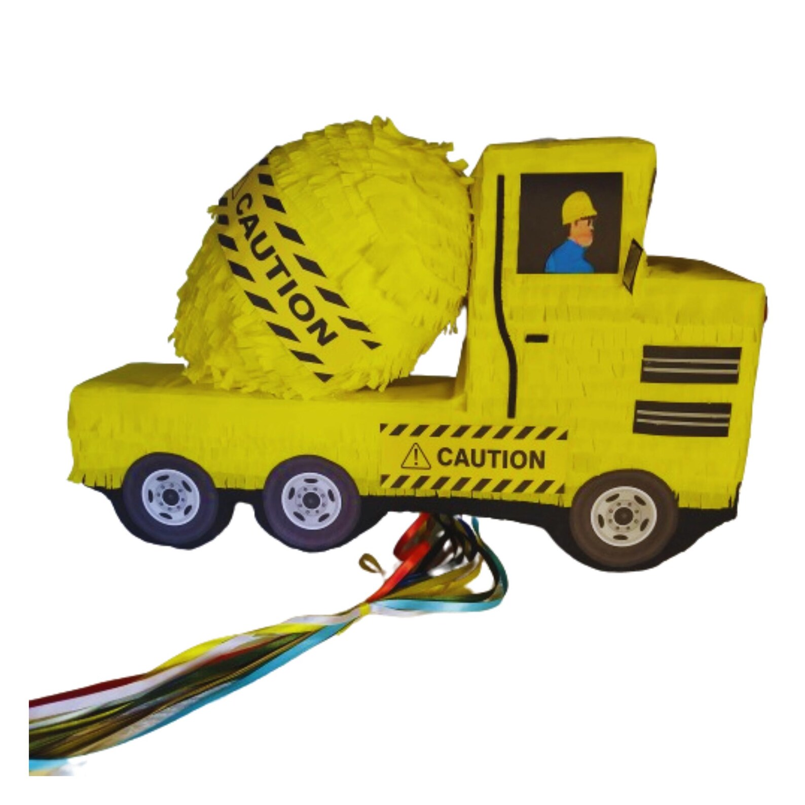 Yellow Cement Mixer Vehicle Pinata for Themed Party, Yellow Pinata ...