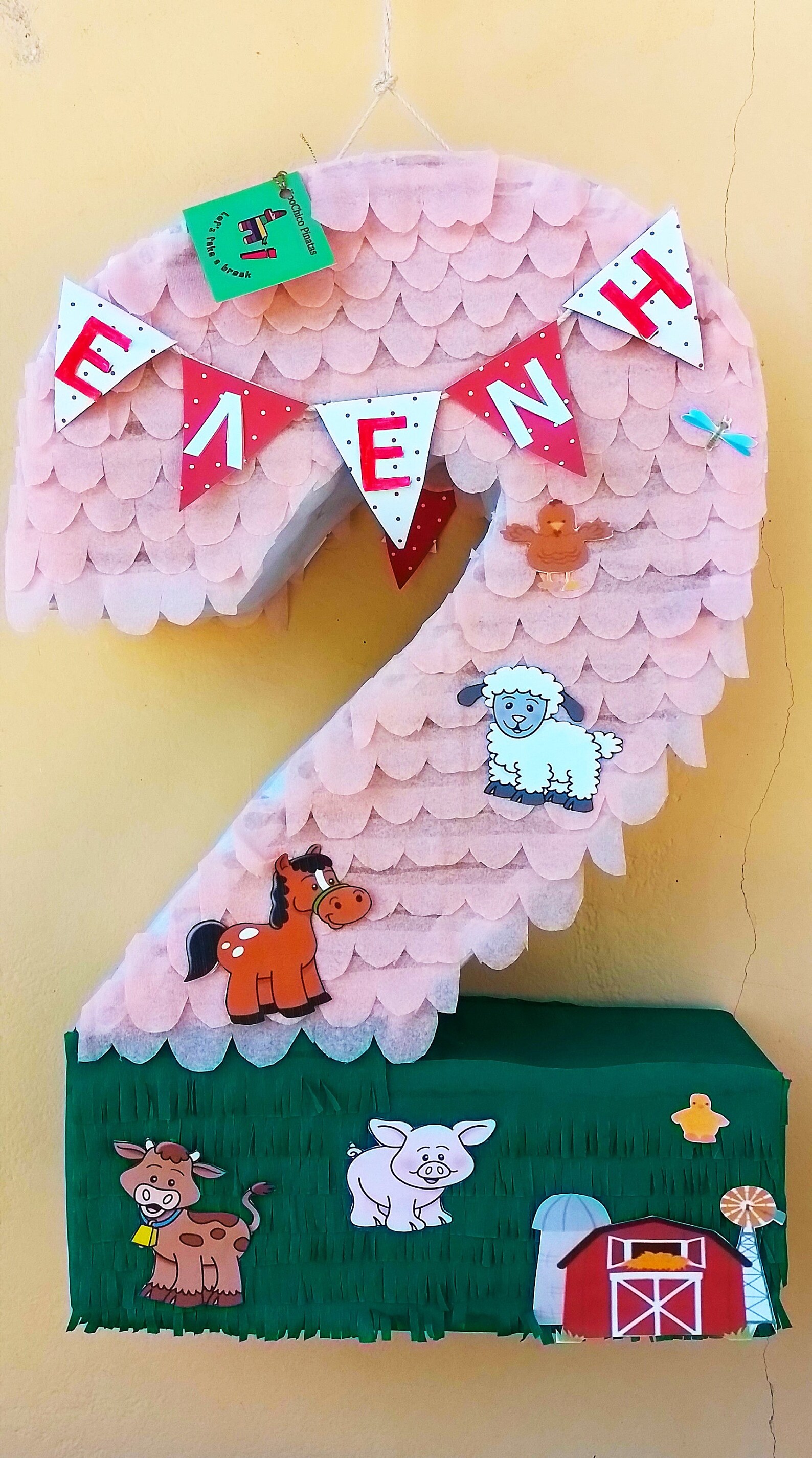 No#2 Custom Pinata With Farm's Animals, Pig,horse, Sheep, Cow and a ...