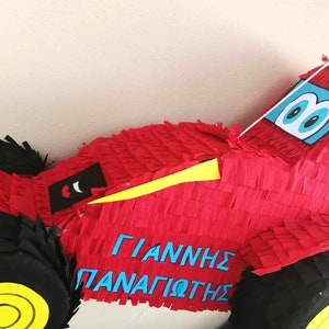 Red Tractor Pinata for Themed Party, Red Pinata, Theme Birthday Party ...