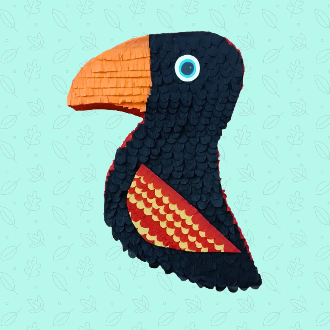 Parrot Pinata for Thematic Party Black Orange Parrot Theme - Etsy