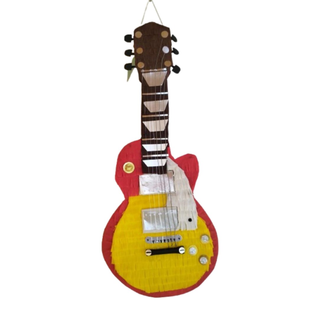 Electric Quitar Pinata, Red Quitar Pinata for Adults, Music Party for ...