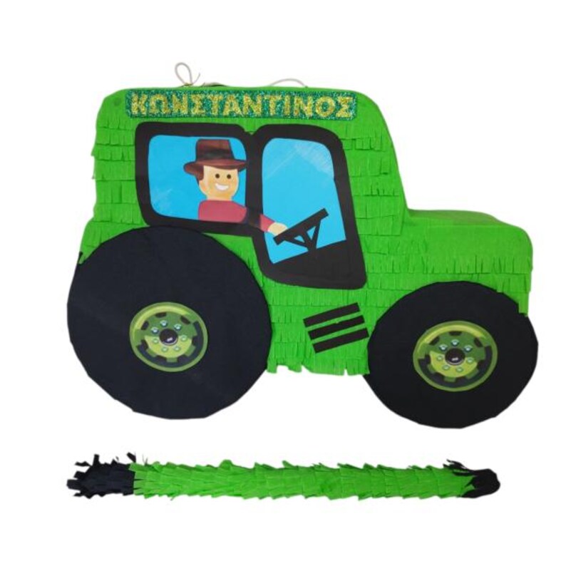 Green Tractor Pinata for Themed Party, Green Pinata, Theme Birthday ...