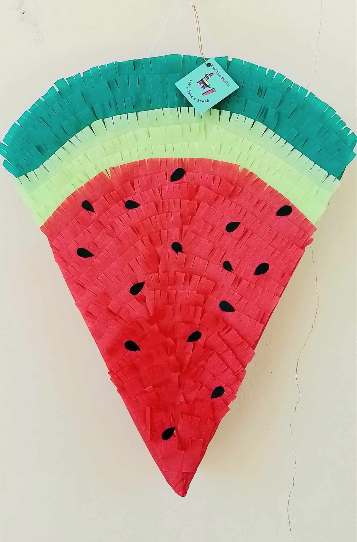 Watermelon Pinata for Summer Party, Red Green Pinata, Theme Birthday ...