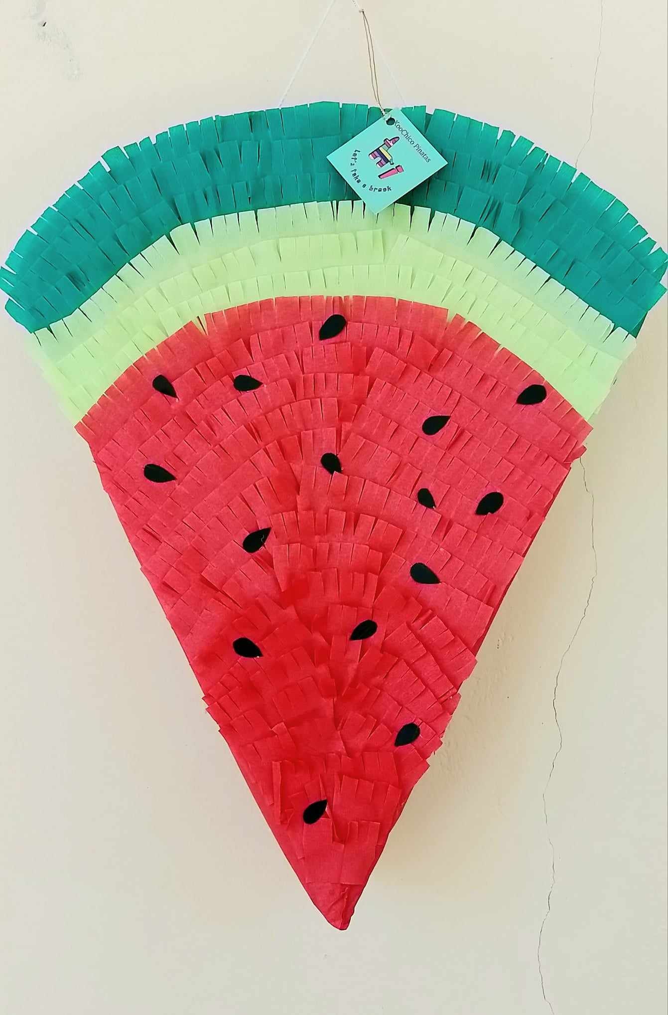 Watermelon Pinata for Summer Party, Red Green Pinata, Theme Birthday ...