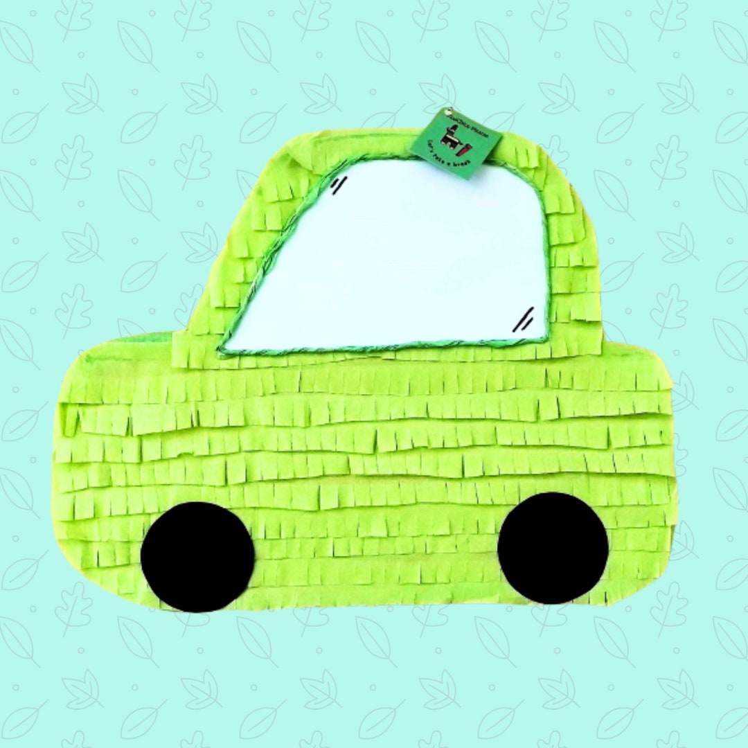 Green Car Pinata for Themed Party, Green Pinata, Theme Birthday Party ...