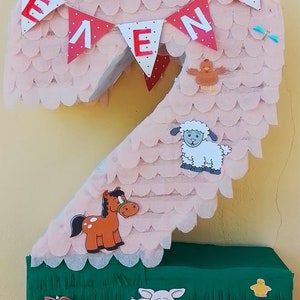 No#2 Custom Pinata With Farm's Animals, Pig,horse, Sheep, Cow and a ...