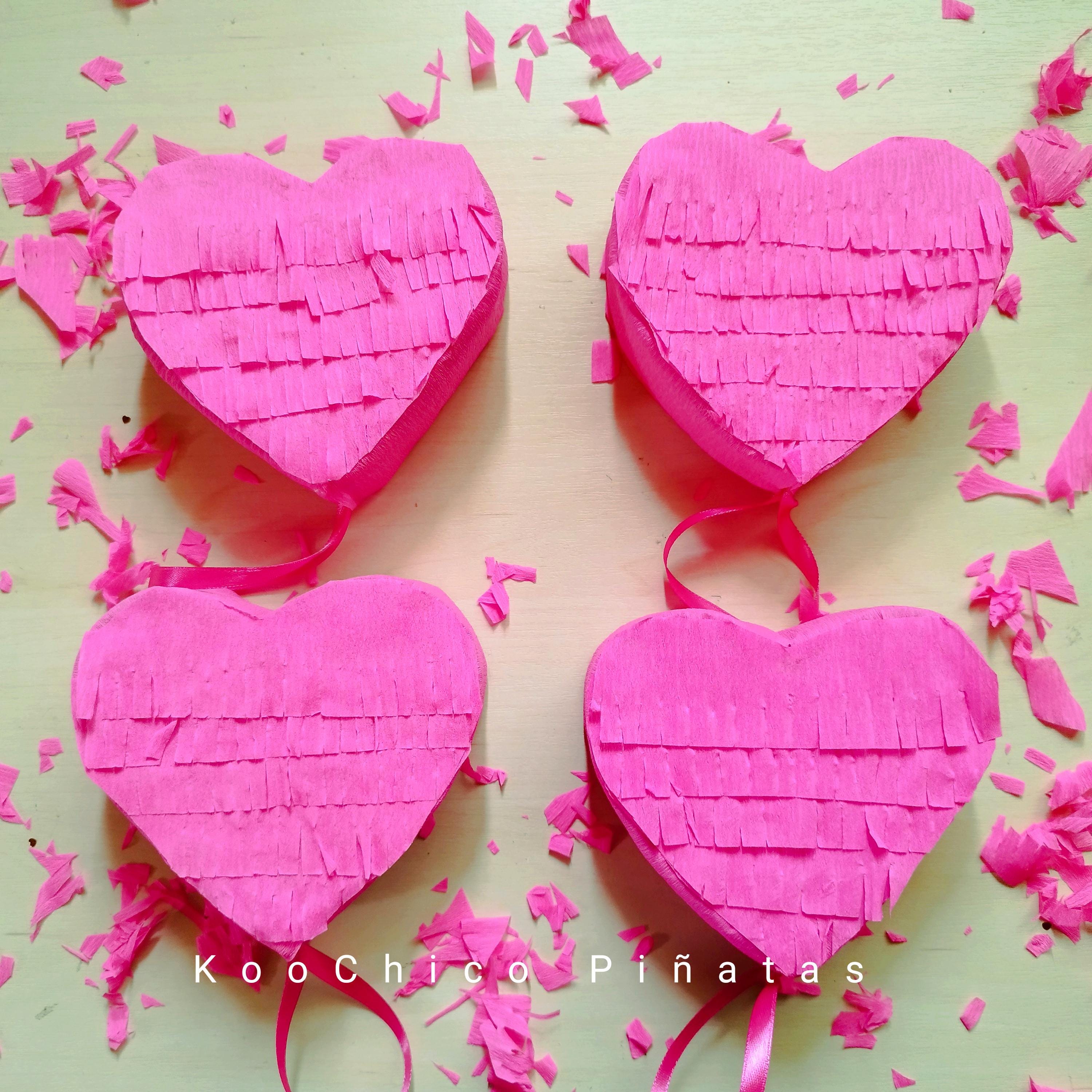Heart Mini Pinatas for Birthday Gifts, Heart Party Favors, Wedding Mini ...
