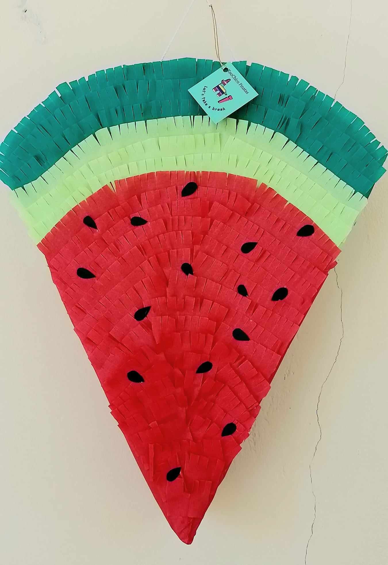 Watermelon Pinata for Summer Party, Red Green Pinata, Theme Birthday ...