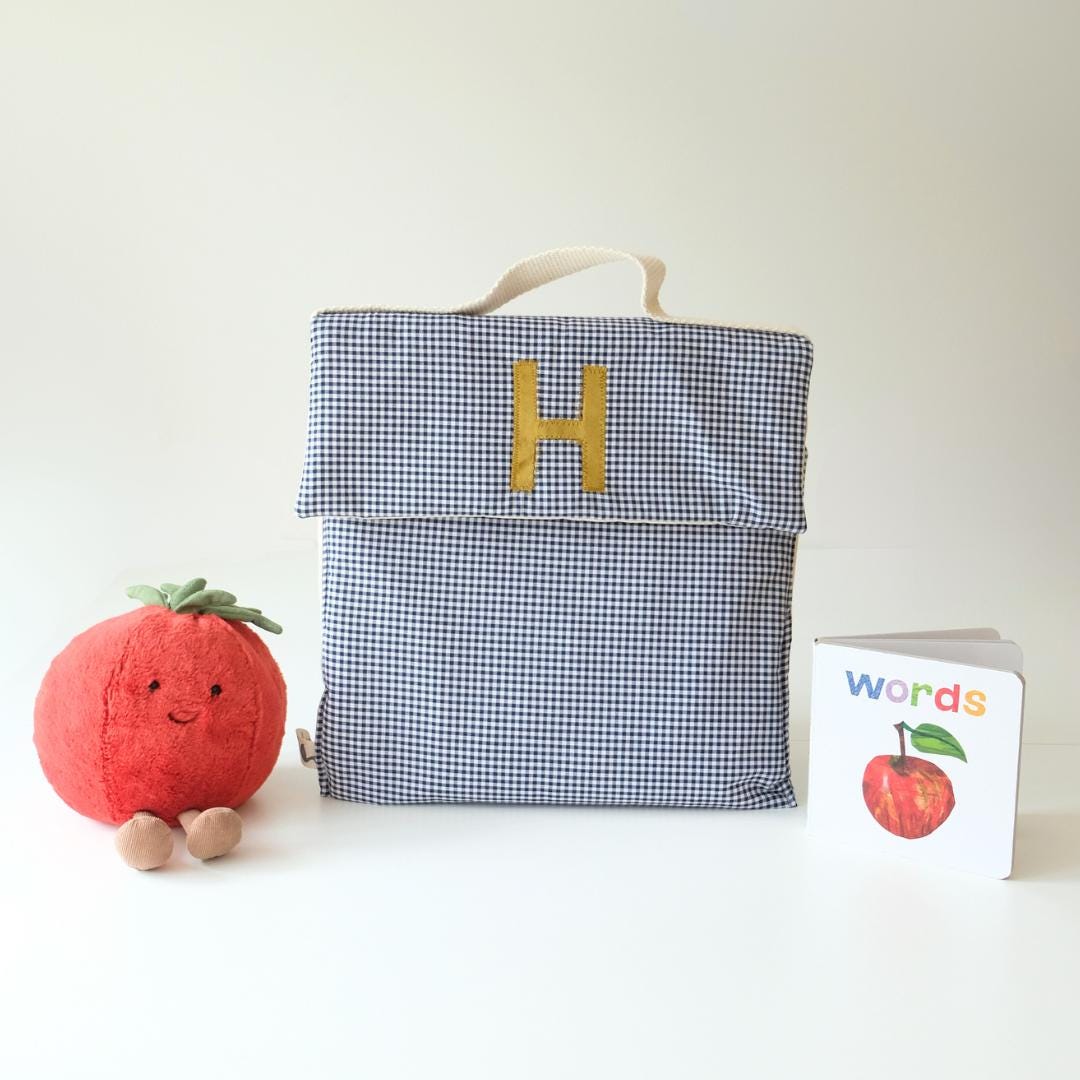 Personalised Handmade Childrens Library Bag, Kids Book Bag, Kids ...