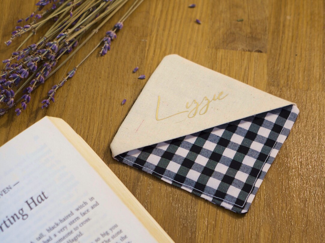 Handmade Corner Bookmarks Several Styles Bookmarks Handmade Gingham ...