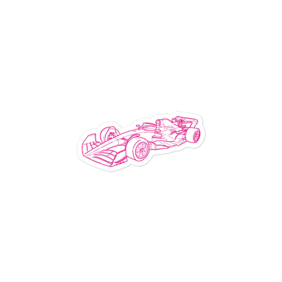 Pink Race Car Sticker F1 Sticker Formula One Sticker - Etsy