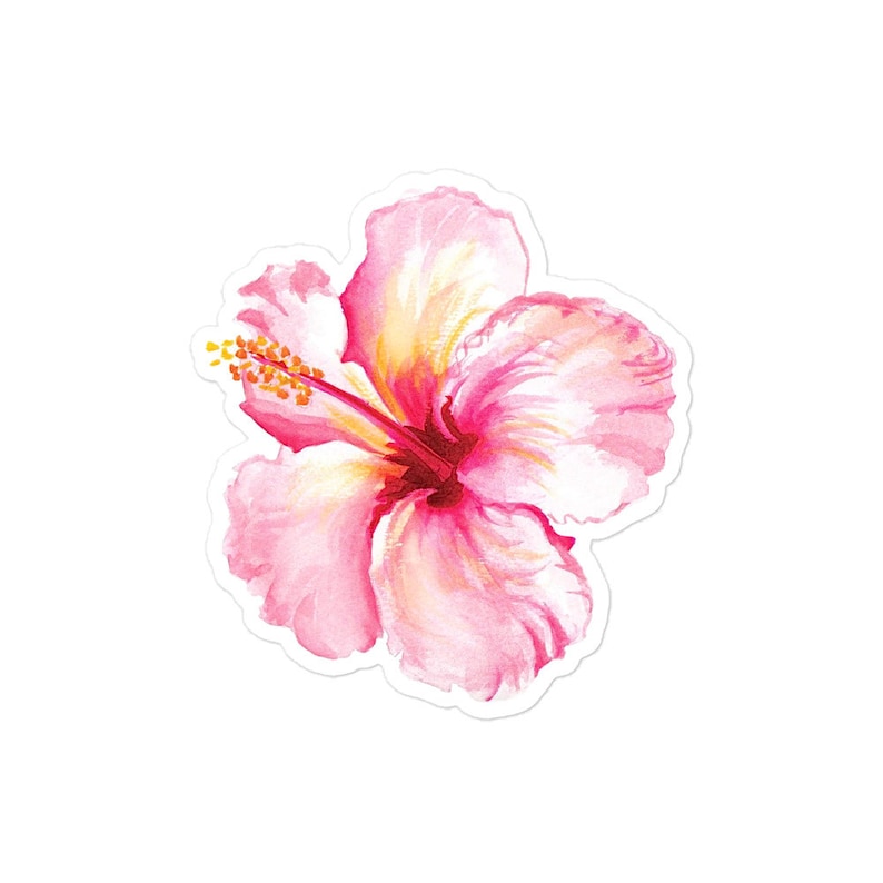 Pink Flower Sticker - Etsy