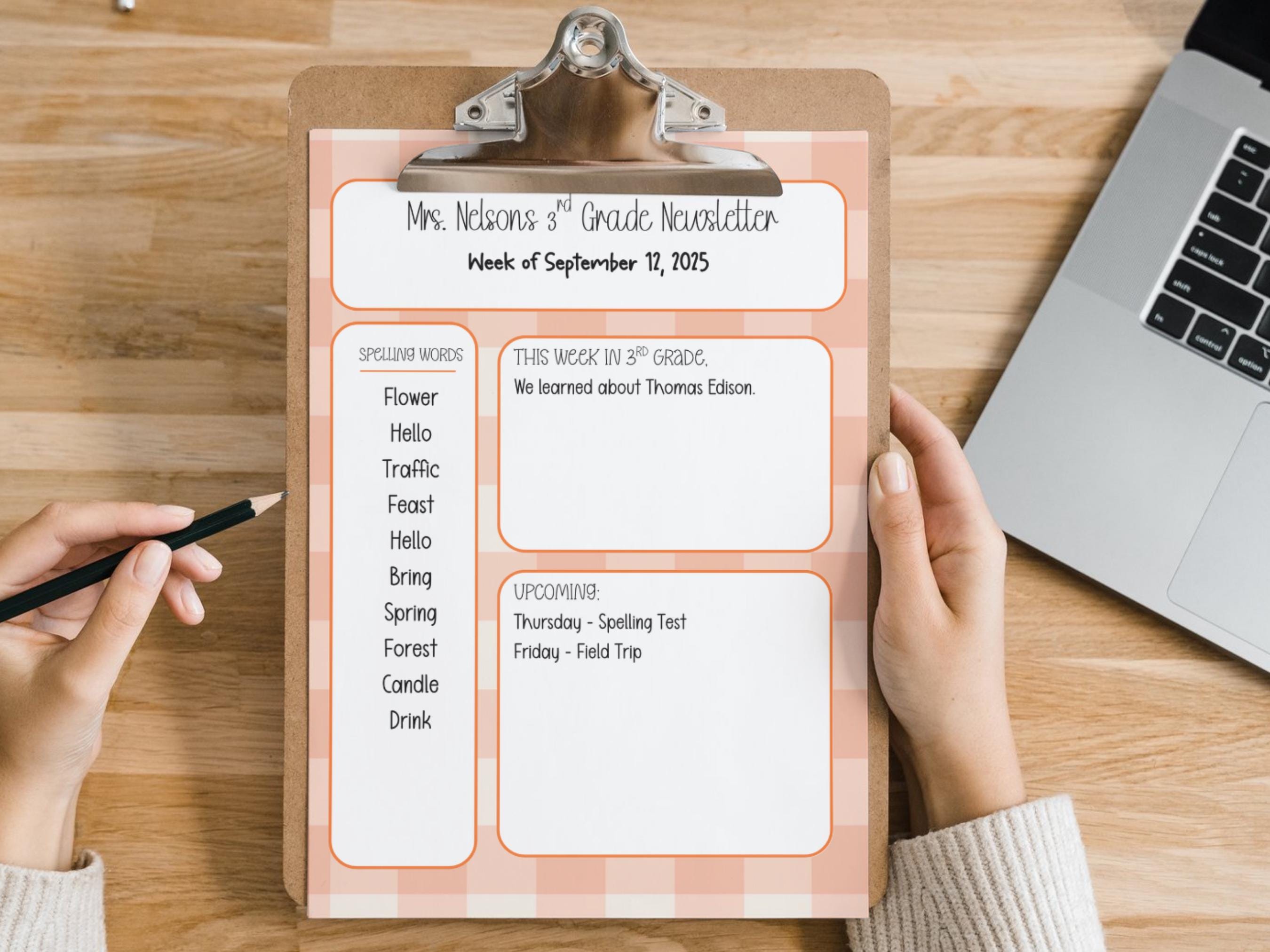 Peachy Keen Classroom Decor Bundle: Editable Canva Template (digital ...