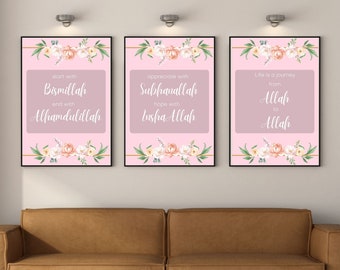 Set of 3 Islamic Decor Printable Posters, Art, Muslim, Islamic Gifts ...