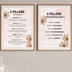 Set of 2 Islamic Printable Posters for Home Decor, Digital Download of ...