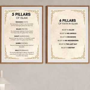 Set of 2 Islamic Printable Posters for Home Decor, Digital Download of ...