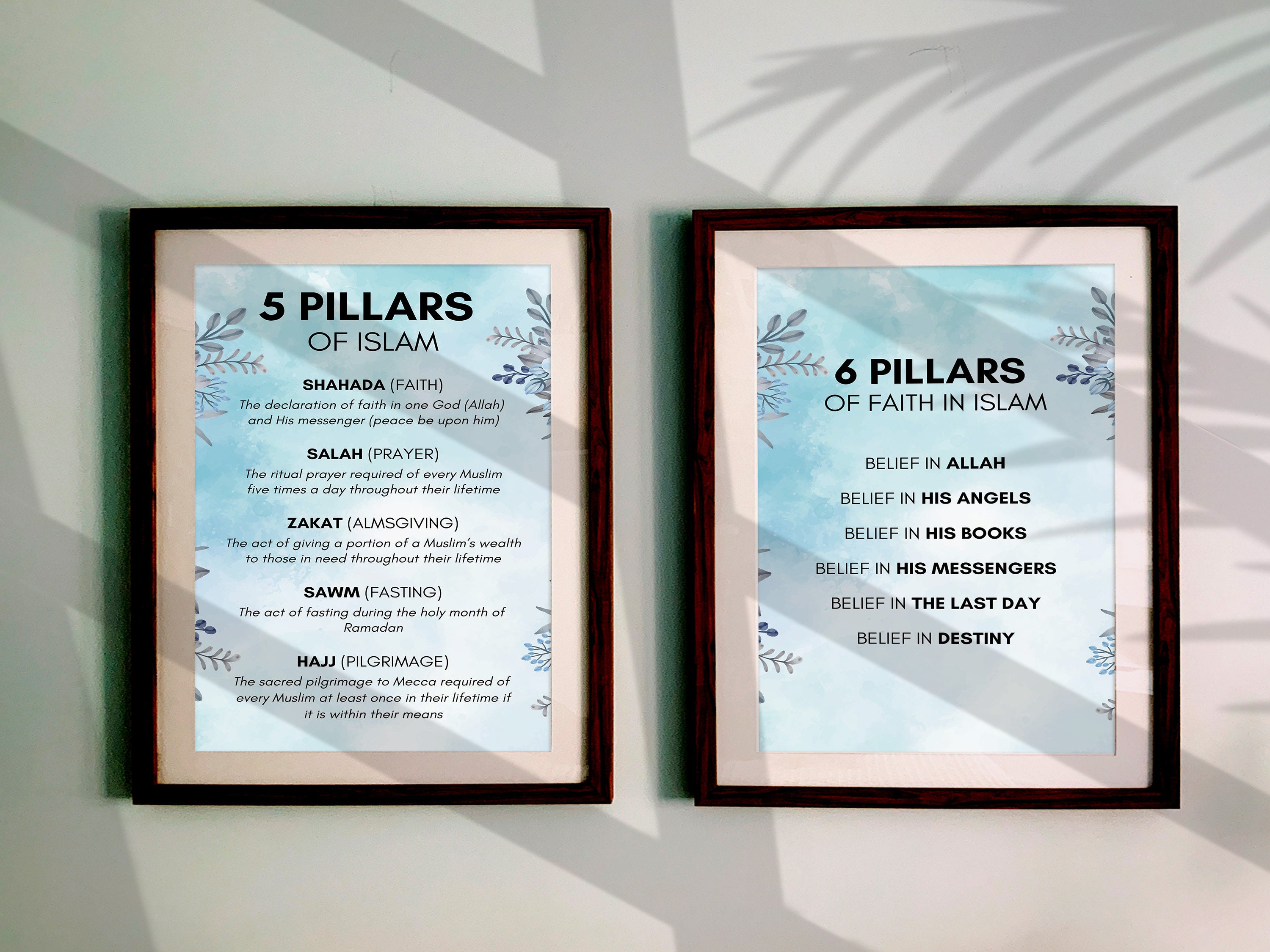 Set of 2 Islamic Printable Posters for Home Decor, Digital Download of ...