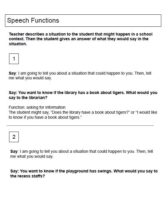 Second Grade ELPAC- Speaking Test Prep - Etsy