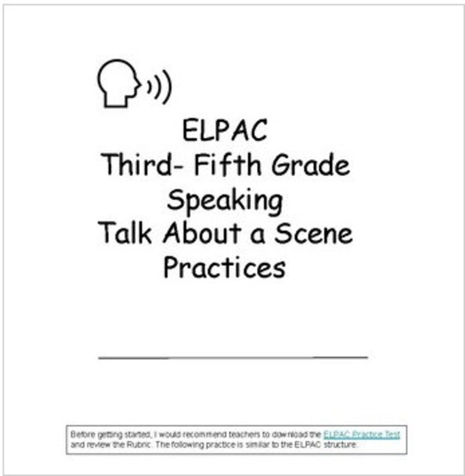 Third-fifth Grade ELPAC Speaking Practices - Etsy
