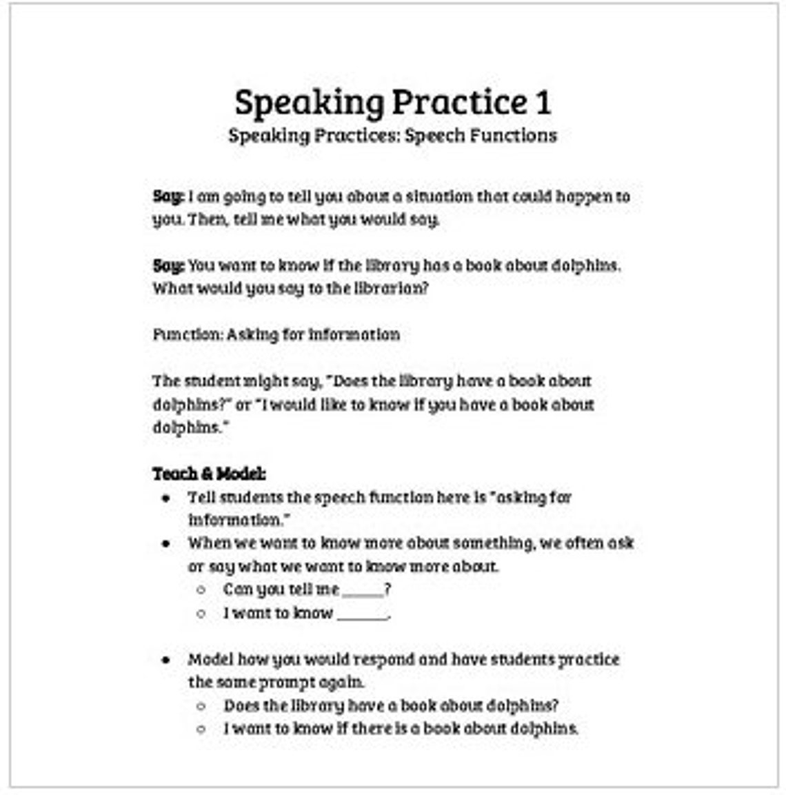 ELPAC ELD Speaking Speech Functions Practices - Etsy