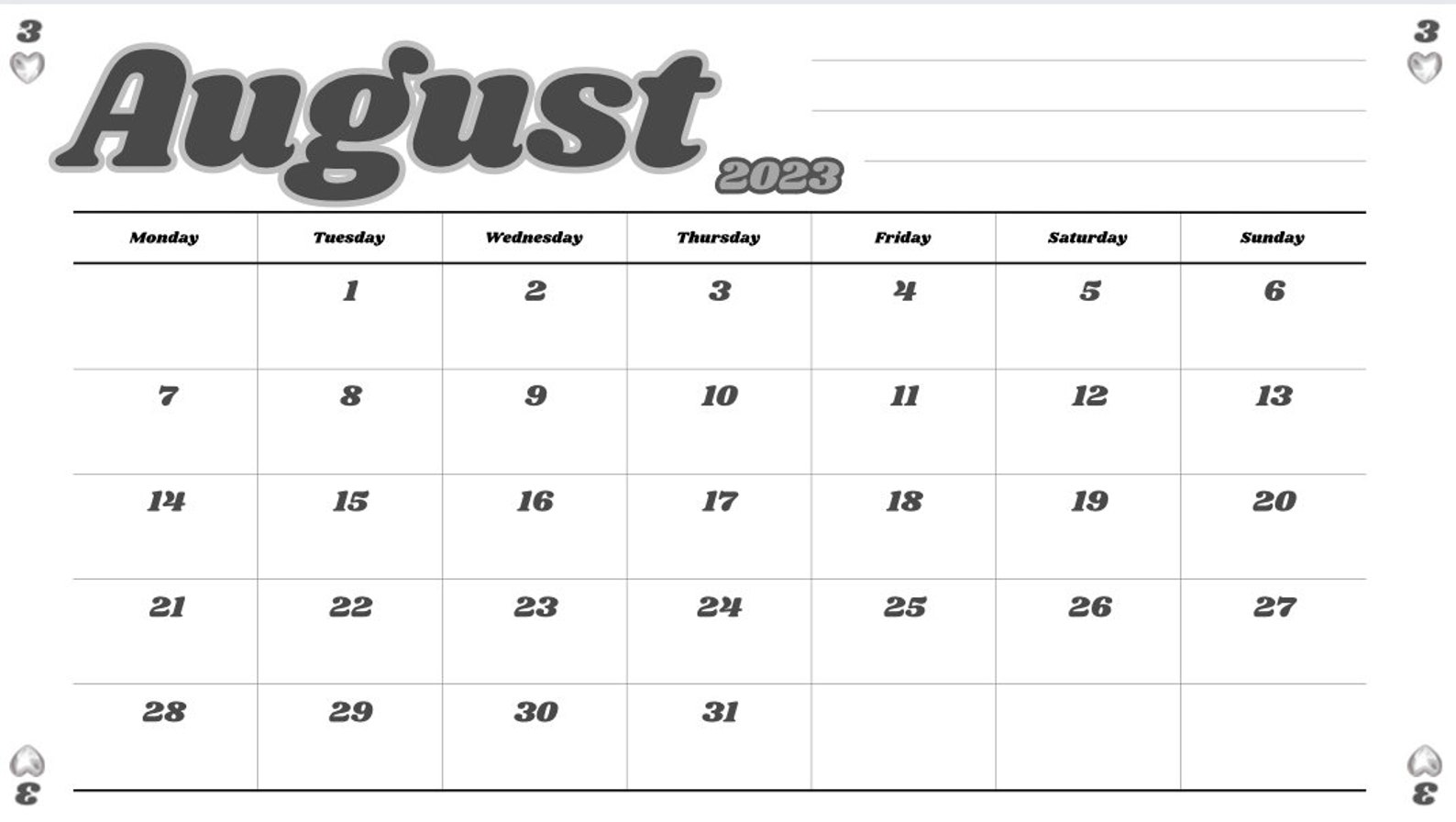 Monthly Planner October December - Etsy