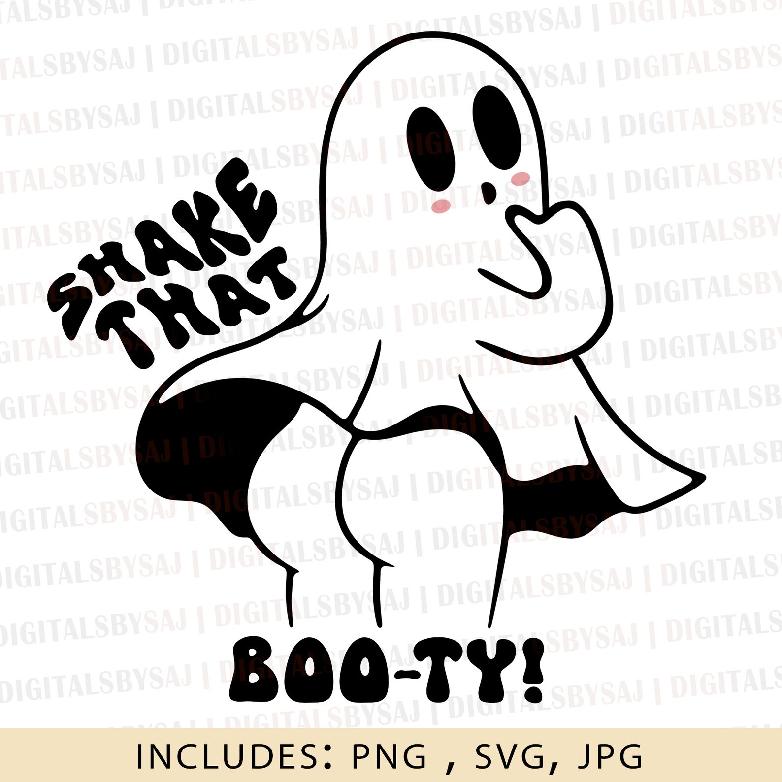 Shake That Boo-ty Ghost SVG Ghost PNG Ghost Boo-ty - Etsy