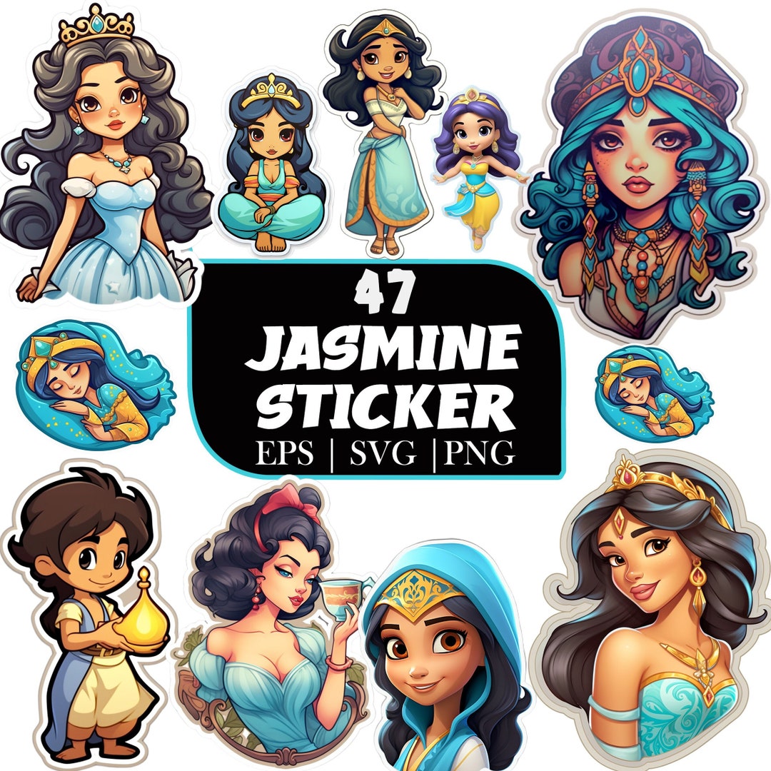 Jasmine Digital Stickers Printable Jasmine Png Clipart Jasmine Princess ...