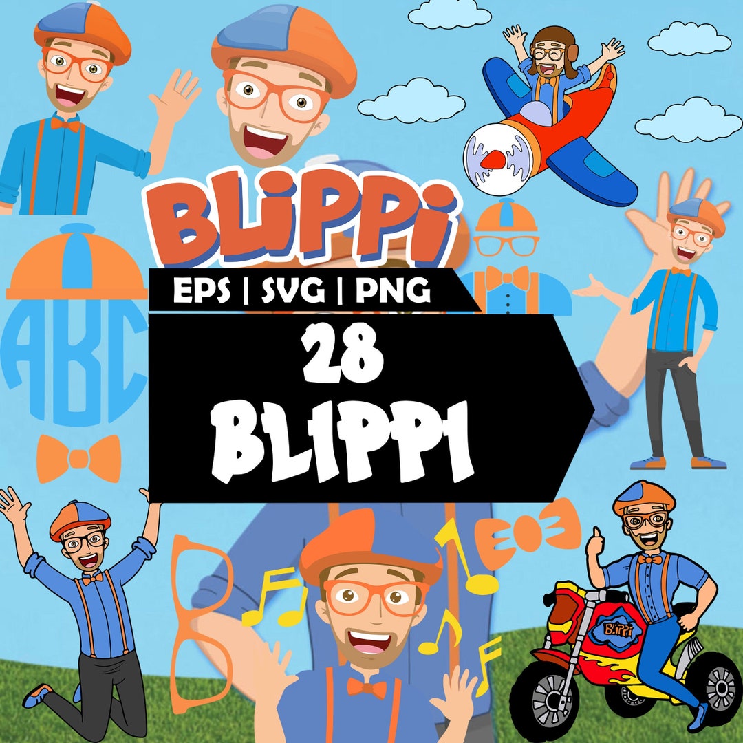 Blippi SVG Bundle Blippi Png Blippi Sublimation Design Bllippi Child ...
