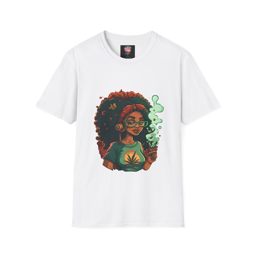 Stoner Girl Tshirt Smoking Girl Tshirt Girl Smoking Weed Tshirt Girl ...