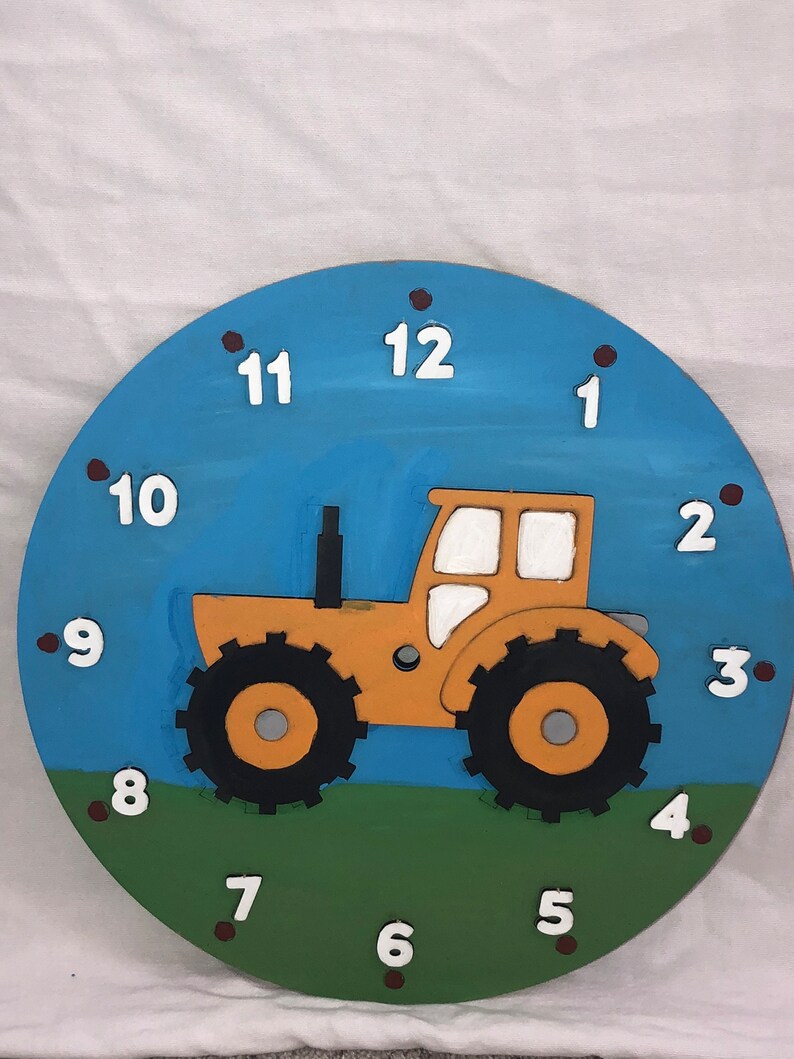 Customize Tractor Hand Made Wall Clock - Etsy UK