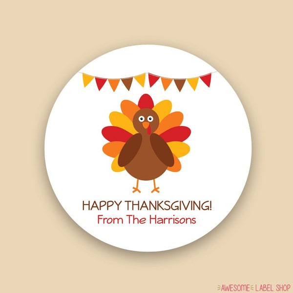 Happy Thanksgiving Sticker - Etsy