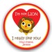 Kids Valentine Sticker Labels, Lion Valentine Sticker Tags Personalized ...