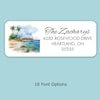 Set of 48 Personalized Return Address Labels, Beach Ocean Summer ...