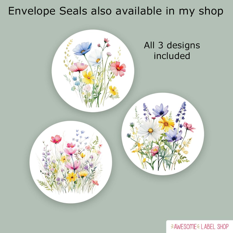 Wildflower Address Labels, Floral, Wildflower Meadow, Personalized ...