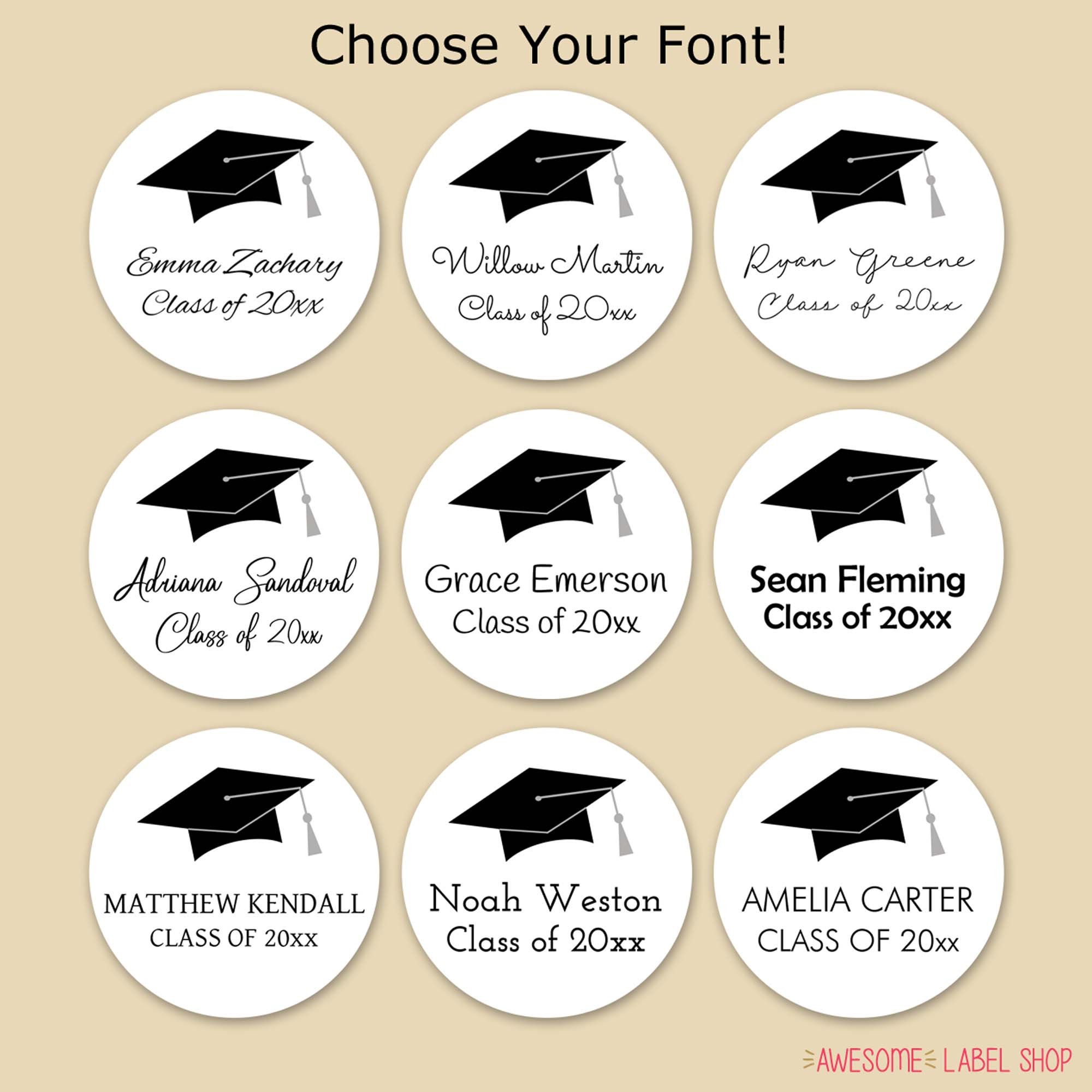 Graduation Sticker 2024, Personalized Graduation Favor Stickers for ...