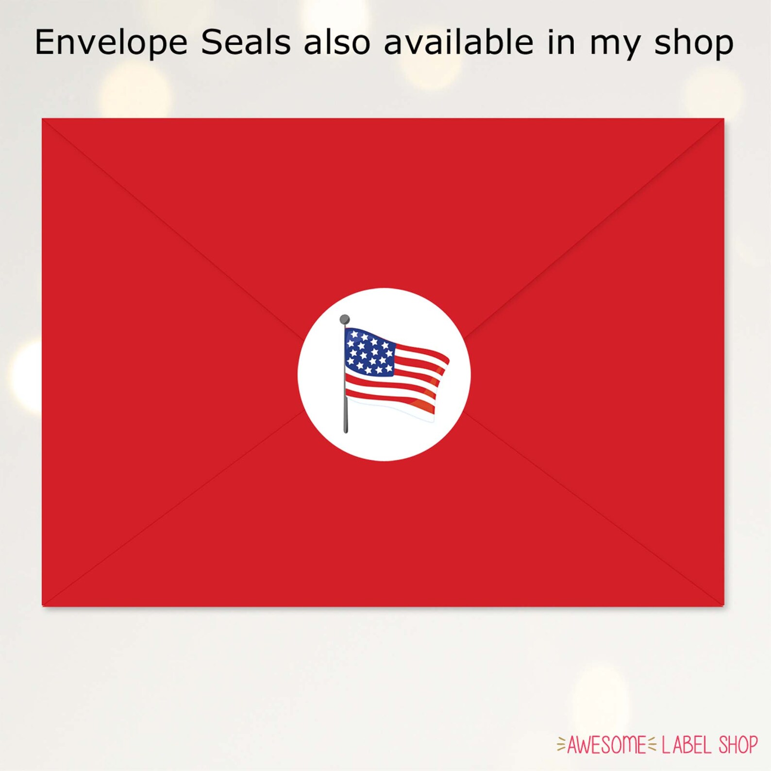 Patriotic Address Labels, American Flag Address Stickers, Personalized ...