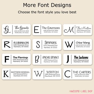 Monogram Address Labels PRINTED, Personal Address Labels, Return ...