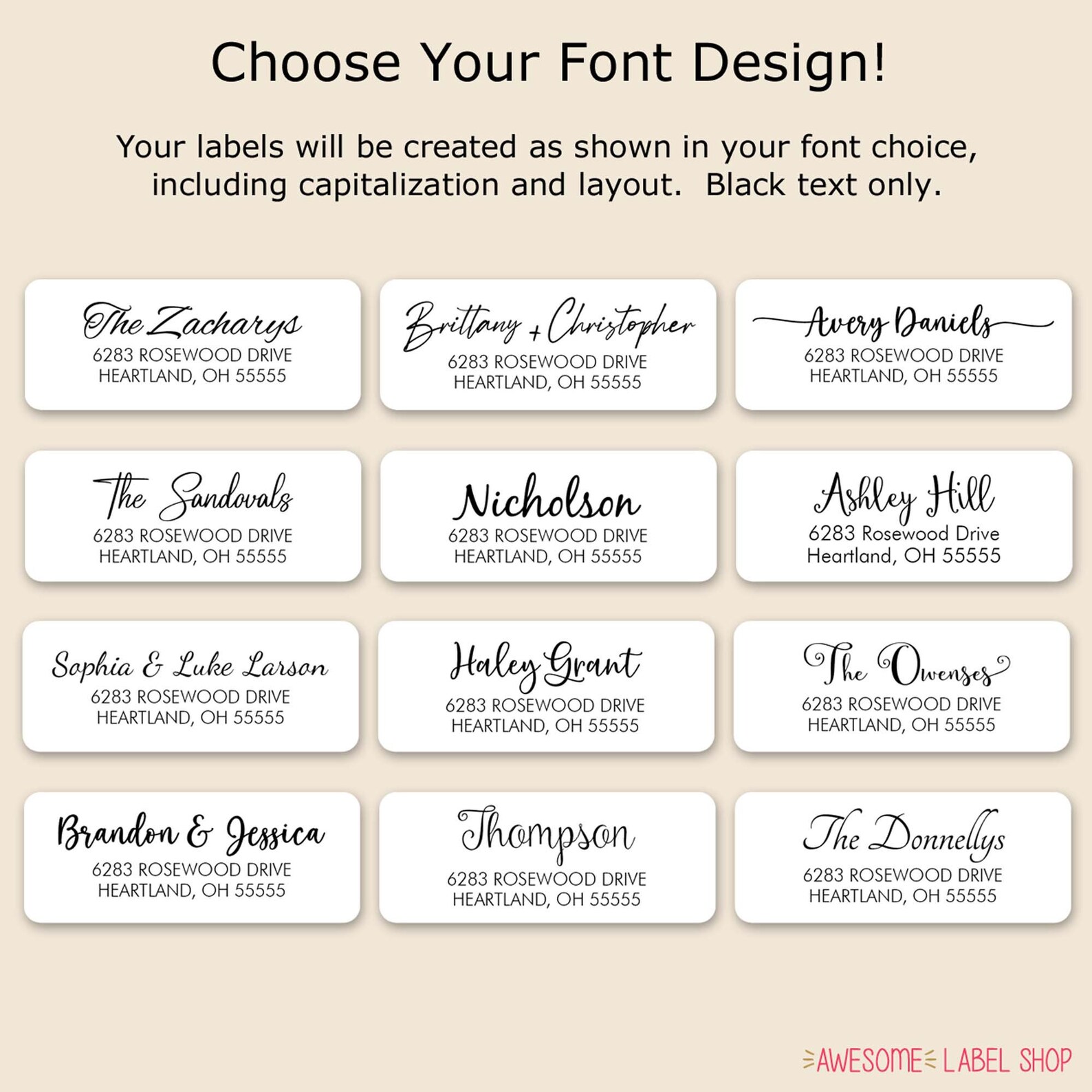 Minimalist Address Labels, Return Address Stickers, Address Labels ...