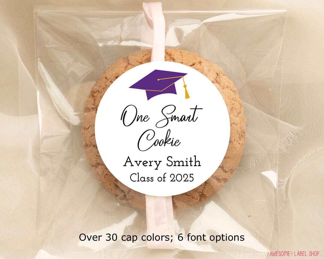 One Smart Cookie Sticker, Graduation Stickers 2025, Graduation Party ...