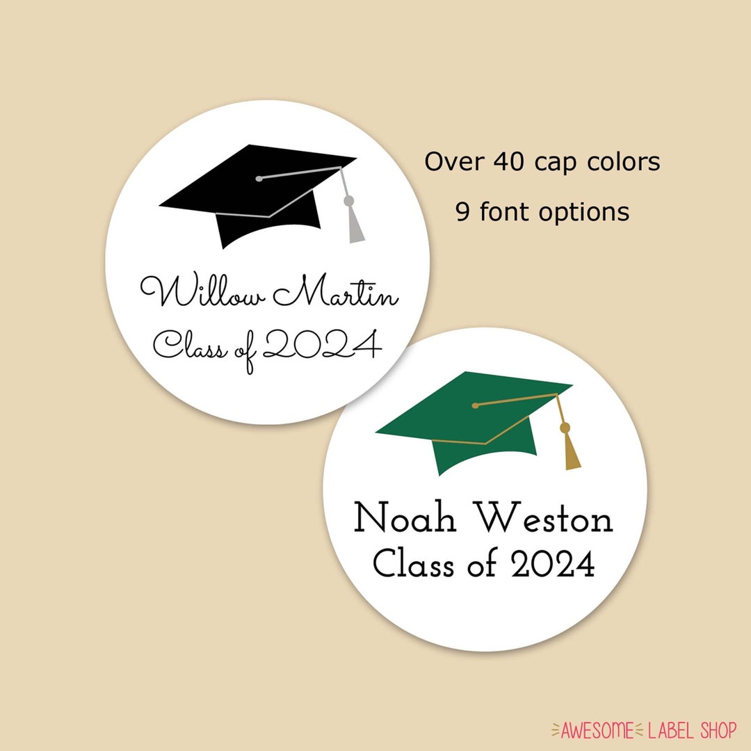 Graduation Sticker 2024, Personalized Graduation Favor Stickers for ...