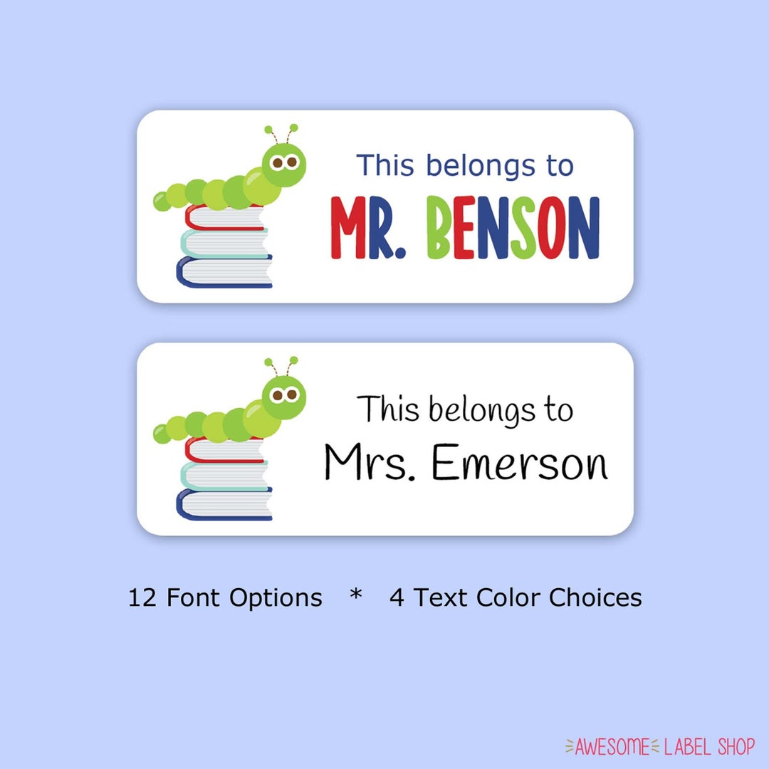 This Belongs to Labels Teachers, Custom School Label Stickers ...