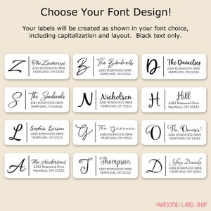 Monogram Address Labels PRINTED, Personal Address Labels, Return ...