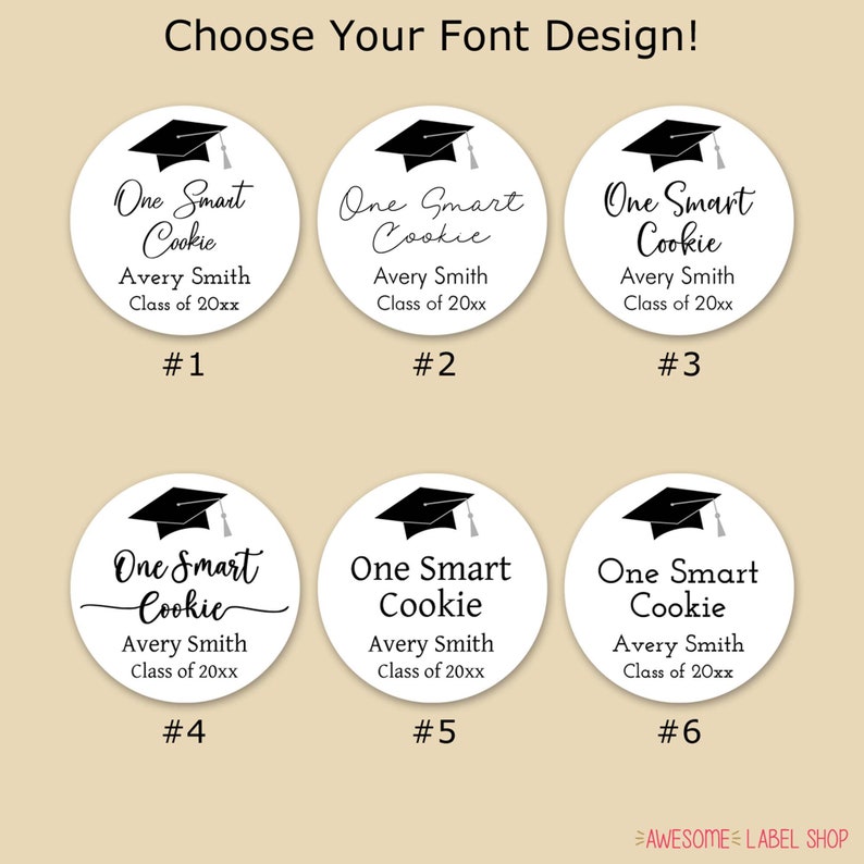 One Smart Cookie Sticker, Graduation Stickers 2025, Graduation Party ...