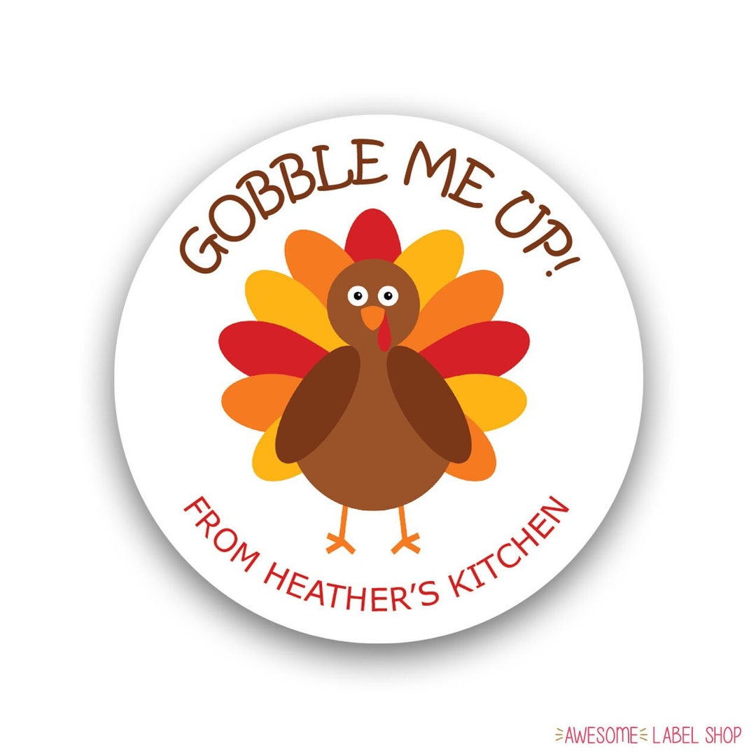 Thanksgiving Stickers, From the Kitchen of Labels, Turkey Stickers ...