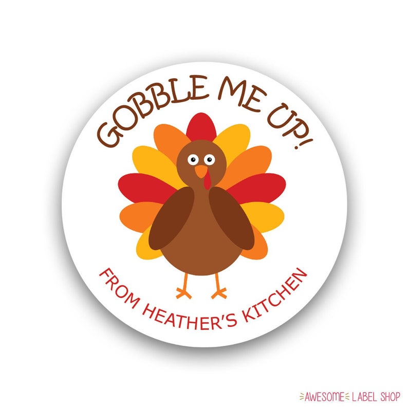 Thanksgiving Stickers, From the Kitchen of Labels, Turkey Stickers ...